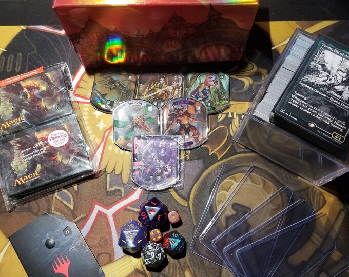 Magic the Gathering, Starter Kit Bulk Cards With Game Accessories 1000 ...