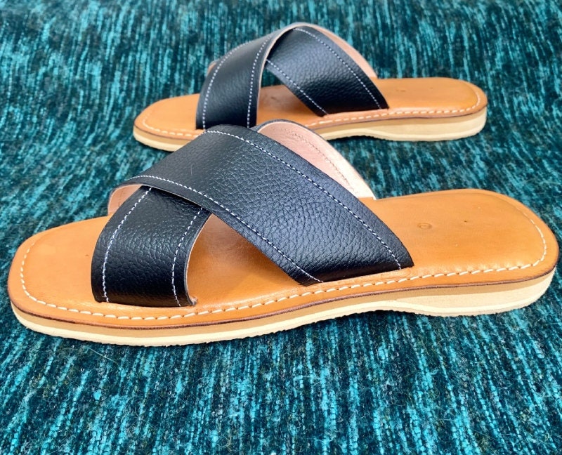 Genuine Moroccan Traditional Leather Sandal Thongs Authentic for Men ...