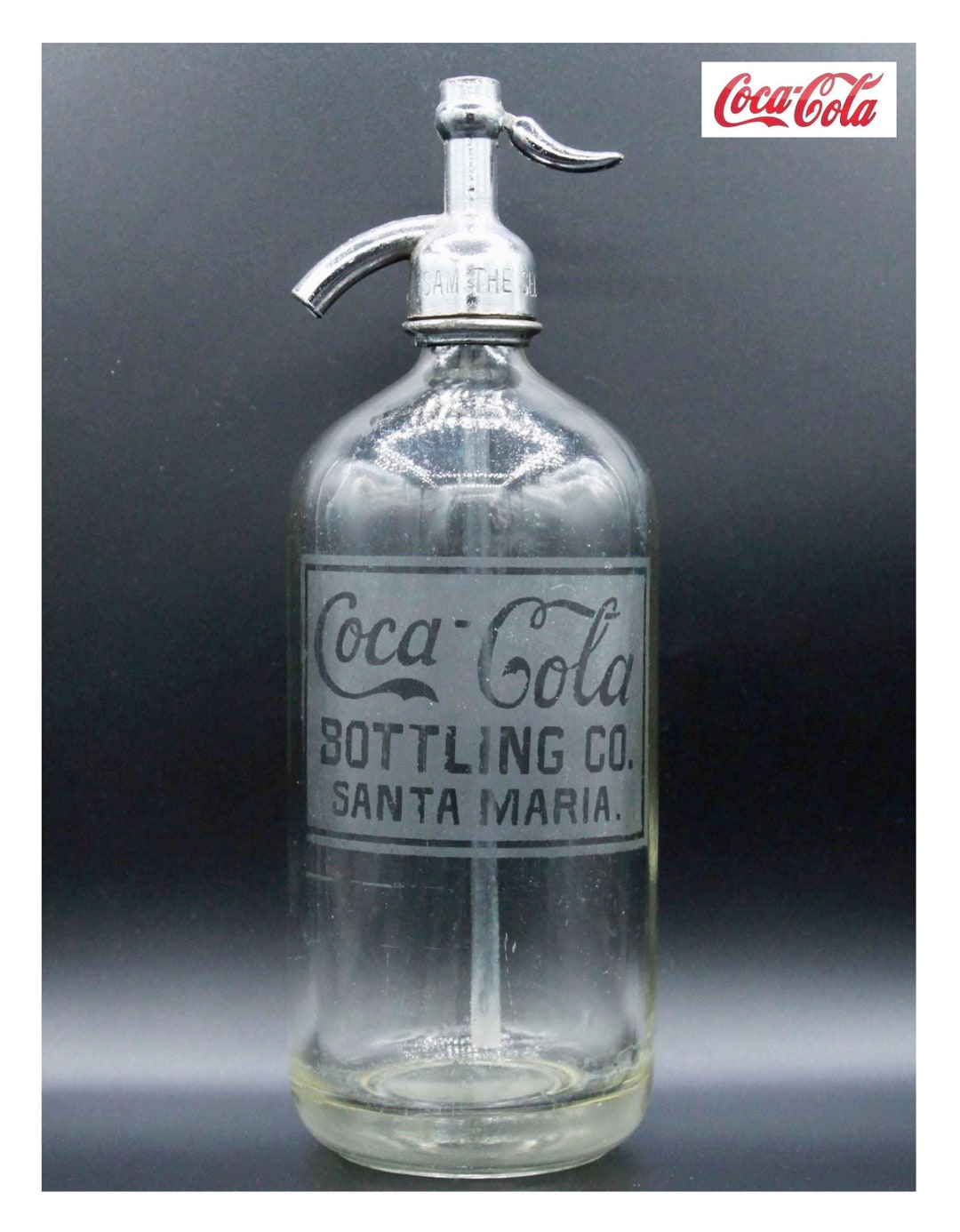 Coca-cola Seltzer Bottle From Santa Maria, California 1938 Vintage ...