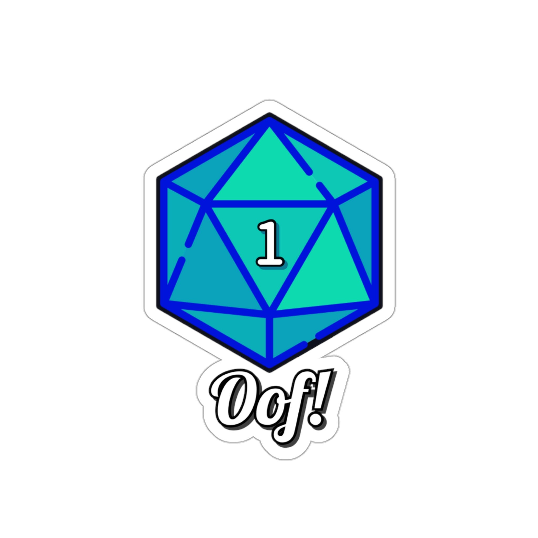 D20 Critical Failure Oof Sticker - Etsy