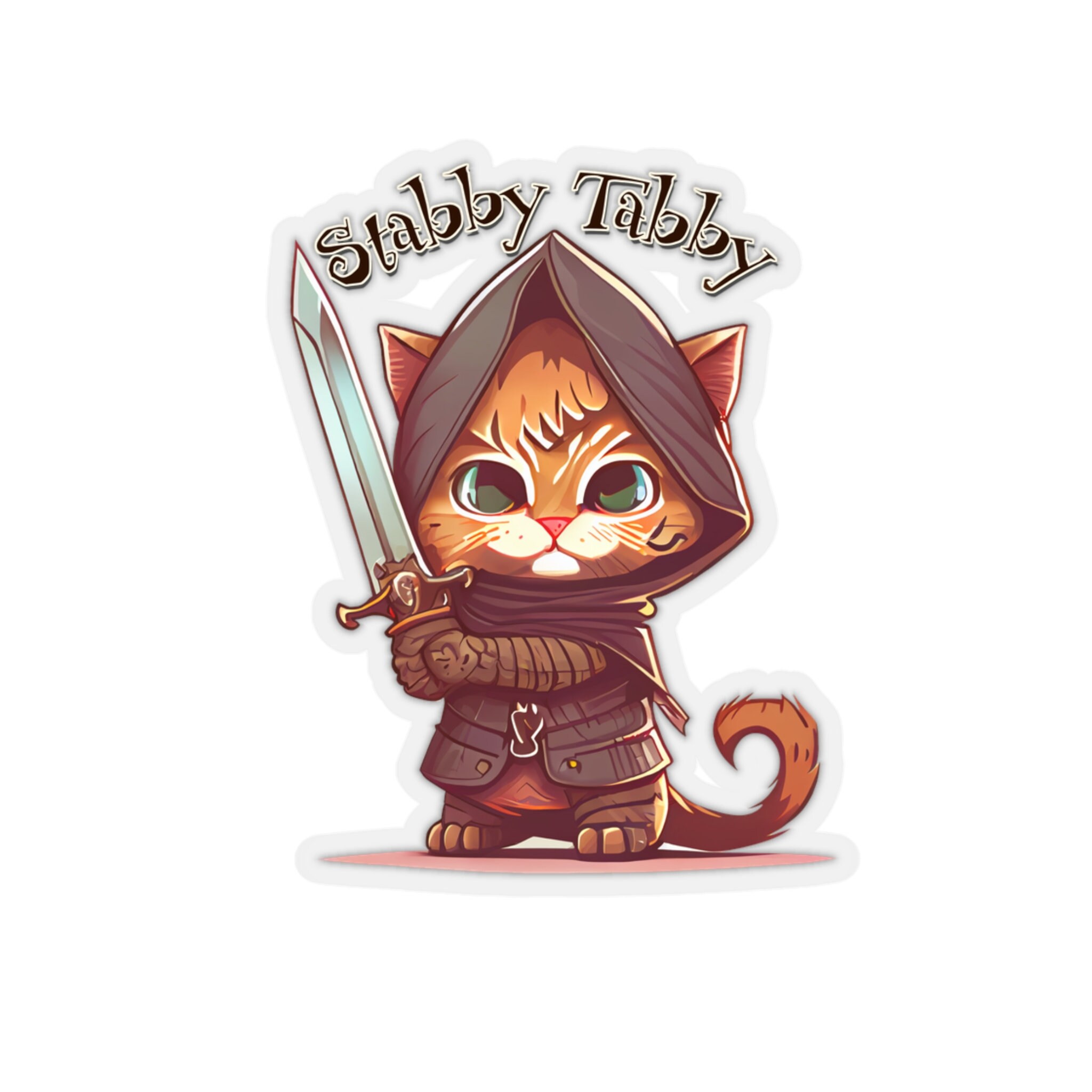 Stabby Tabby Sticker - Etsy
