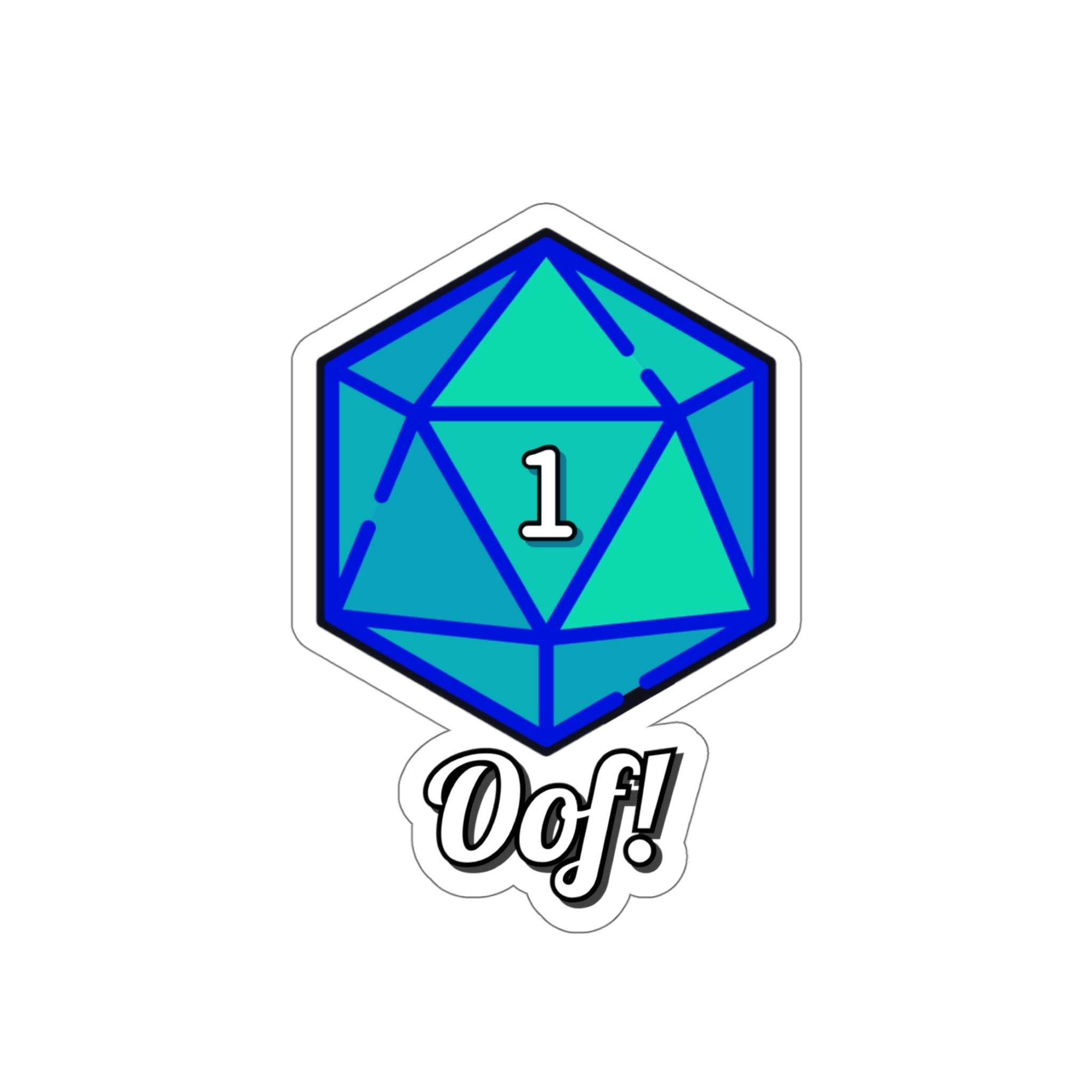 D20 Critical Failure Oof Sticker - Etsy