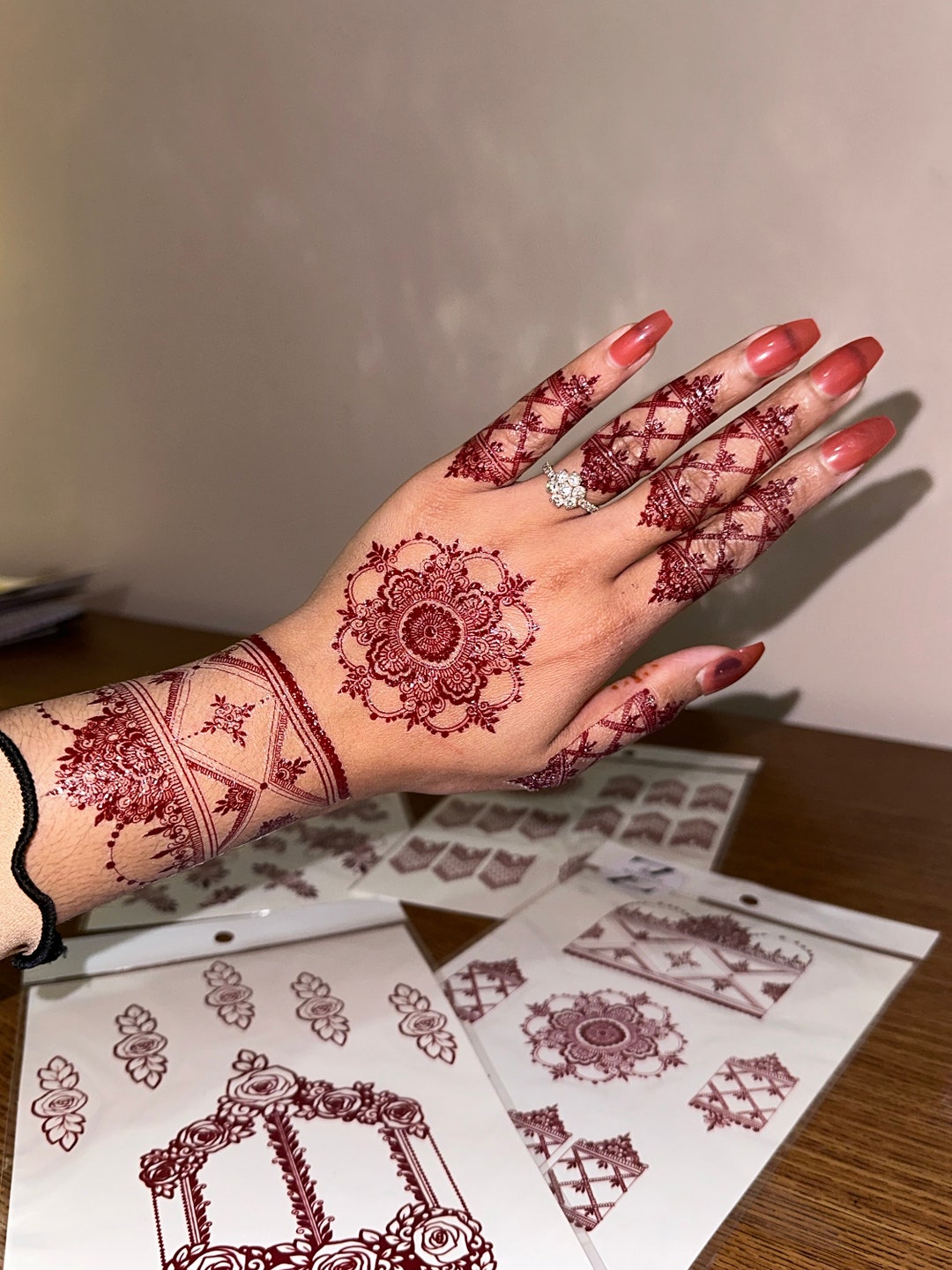 Henna Temporary Tattoo Instant Henna New Design in Stock CODE SANA - Etsy