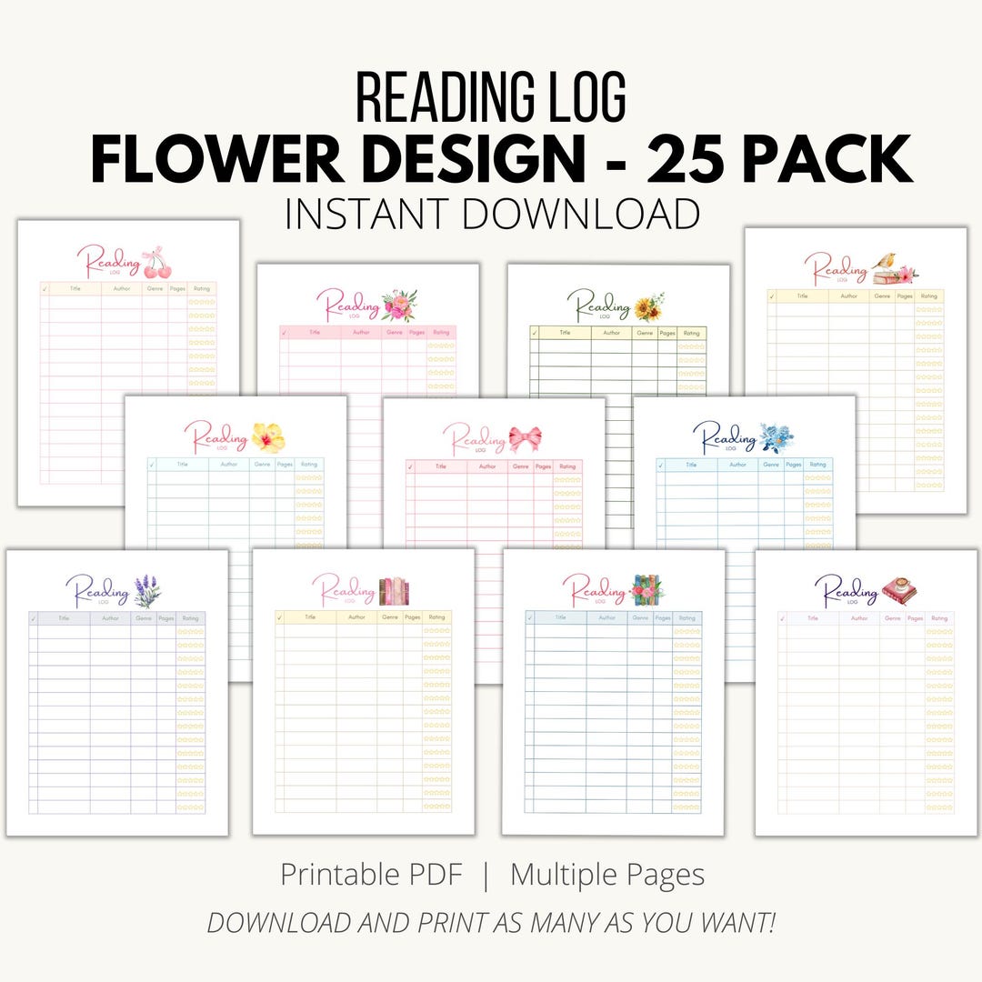 Reading Log Printable, Reading Tracker, Summer Reading, Books to Read ...