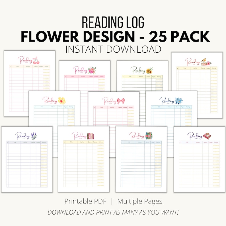 Reading Log Printable, Reading Tracker, Summer Reading, Books to Read ...