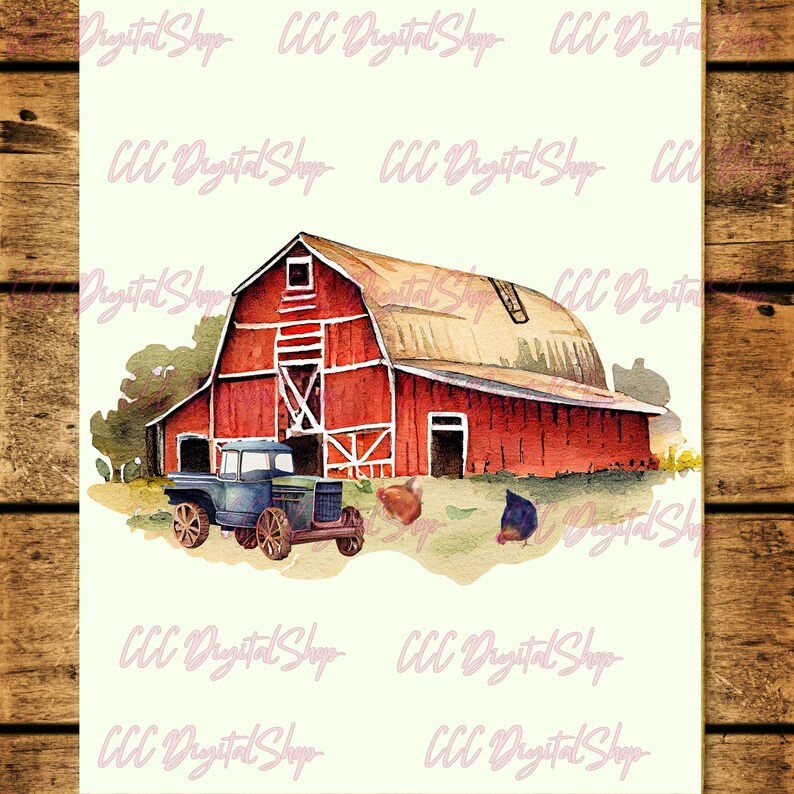 Farm Scene Printable,poster, Poster With Farm Animals, Barn Poster, PDF ...