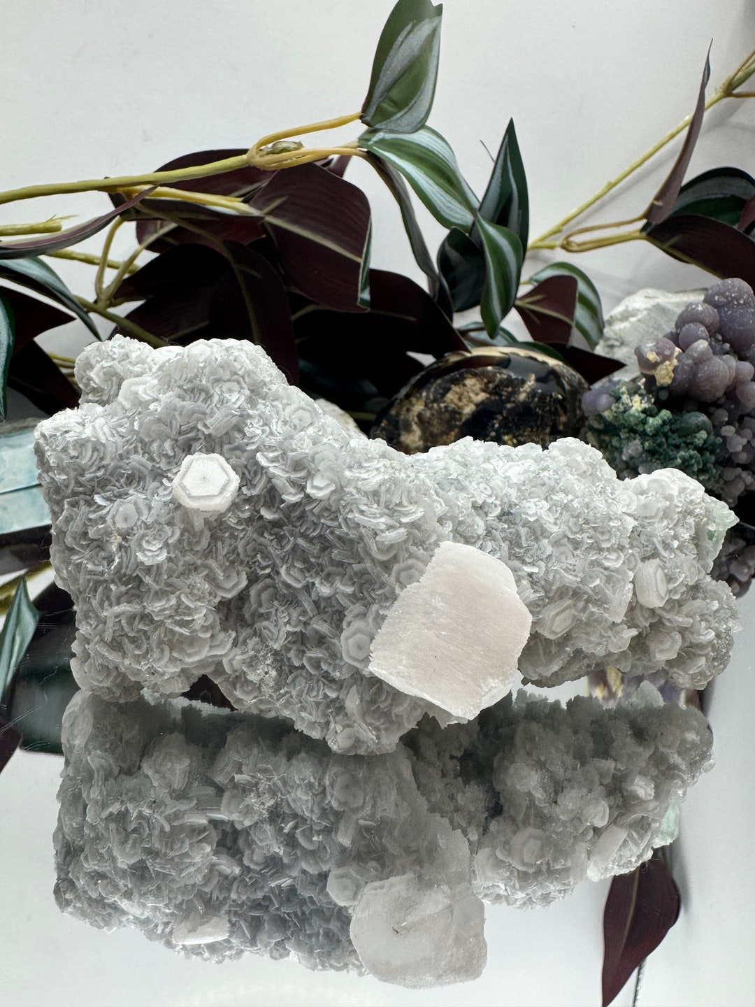 UV Reactive Coin Calcite Specimen: Fluorite and Quartz Crystal - Etsy