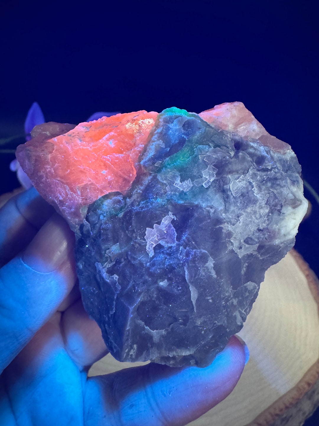 Rare Mangano Calcite With Volcano Agate Specimen, Rough Volcano Agate ...