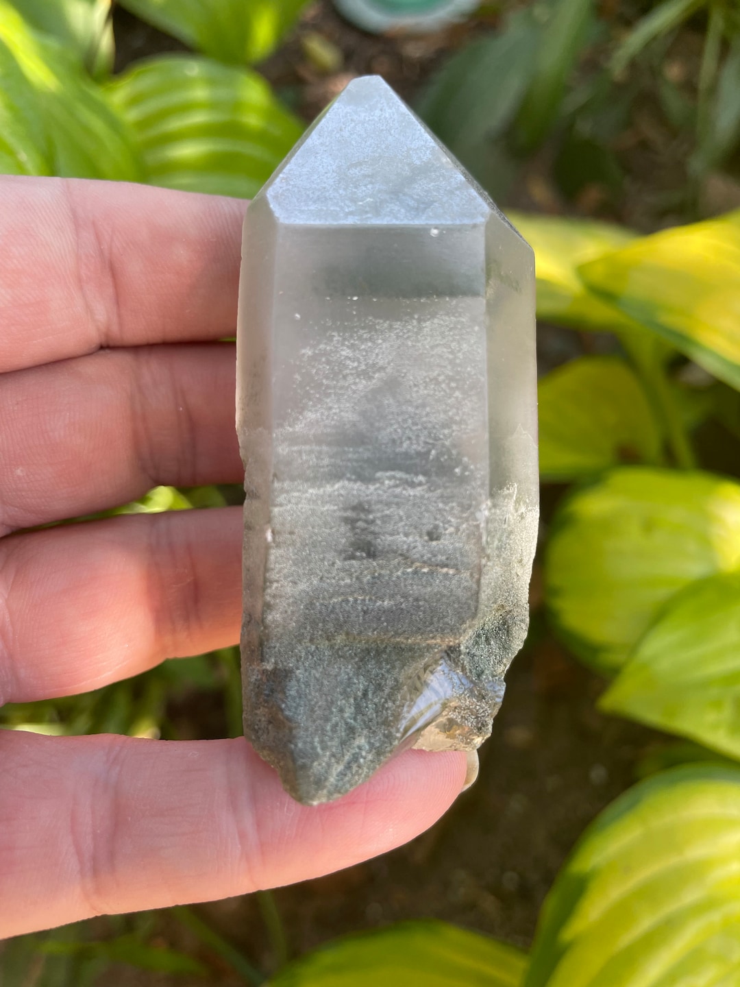 Green Chlorite Phantom Quartz Specimen, Clorite Quartz Crystal, Green ...