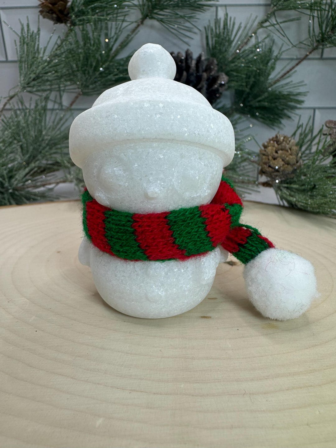 Hanbai Jade Snowman Figurine: White Marble Crystal Decor - Etsy