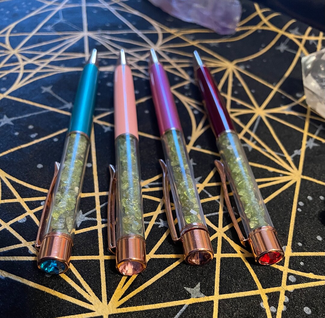 Peridot Crystal Chip Pens, Crystals Pens, Ballpoint Crystal Pens ...