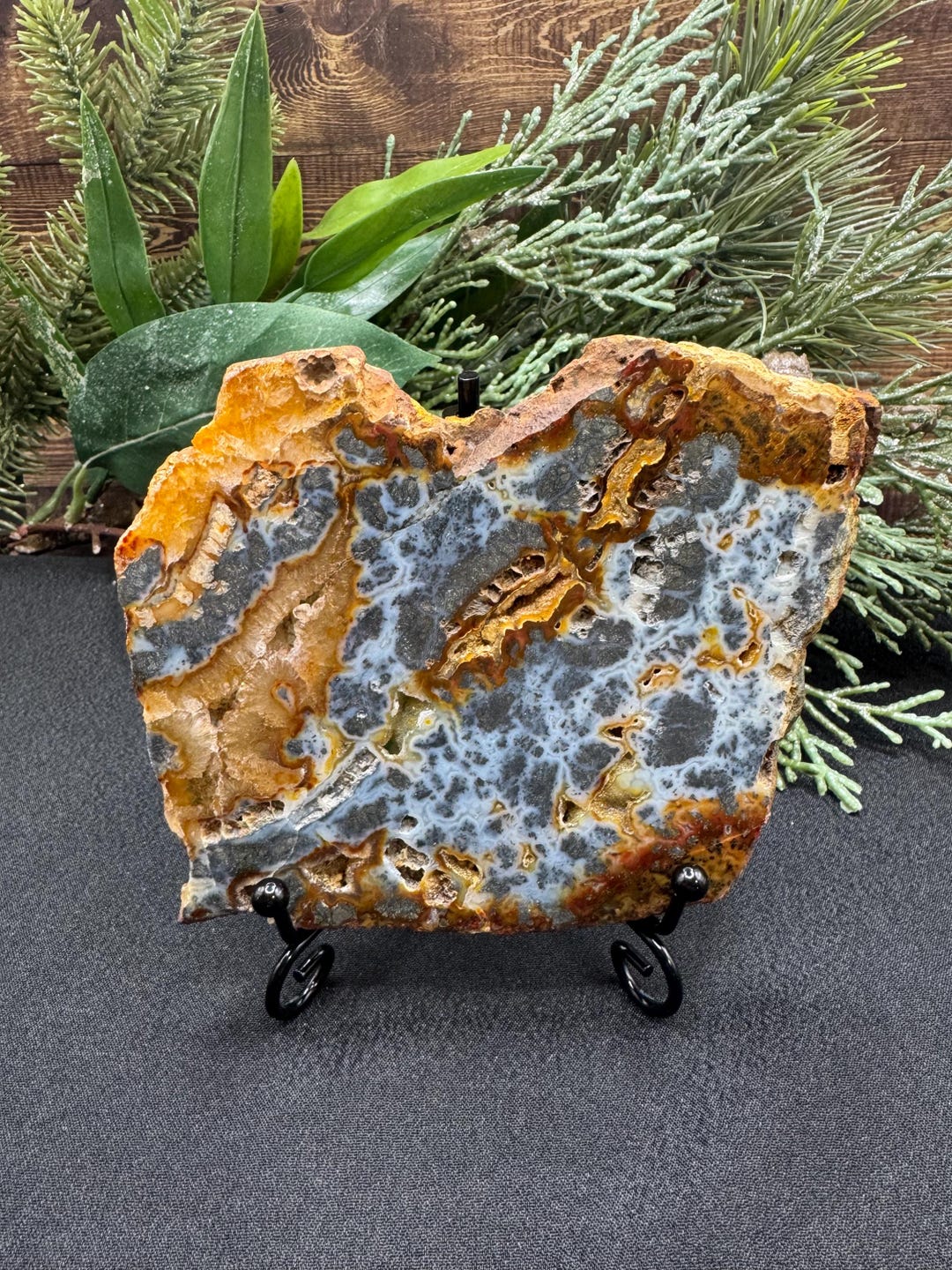 Indonesian Marcasite With Agate Polished Slab - Etsy