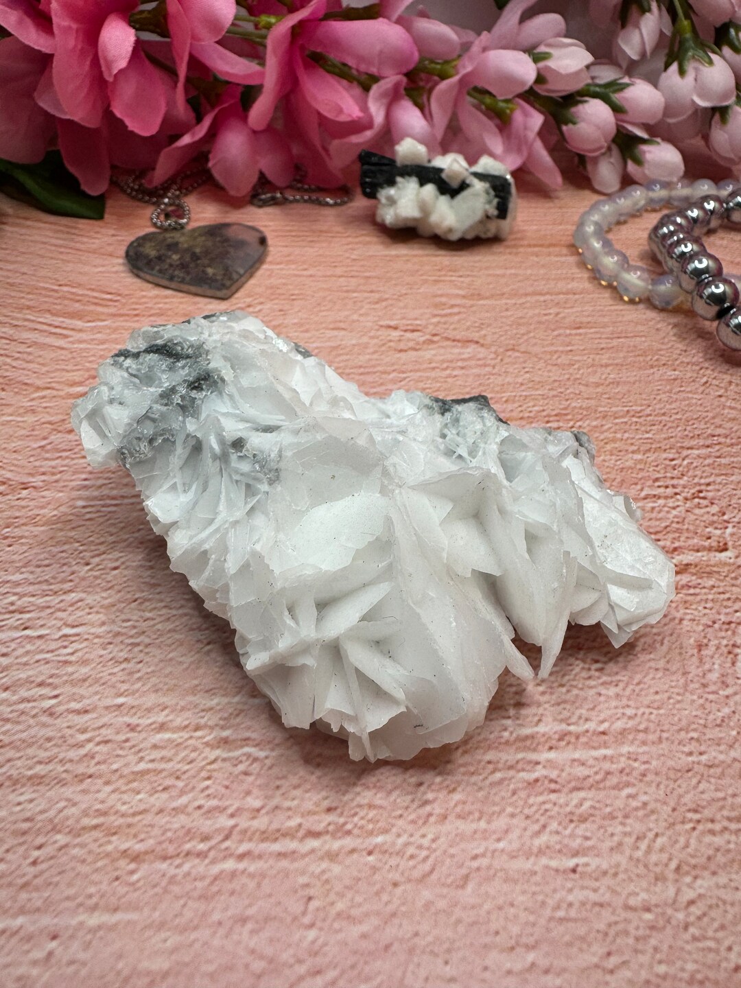 UV Reactive Rose Petal Calcite Crystal Specimen: Angel Wing Calcite - Etsy