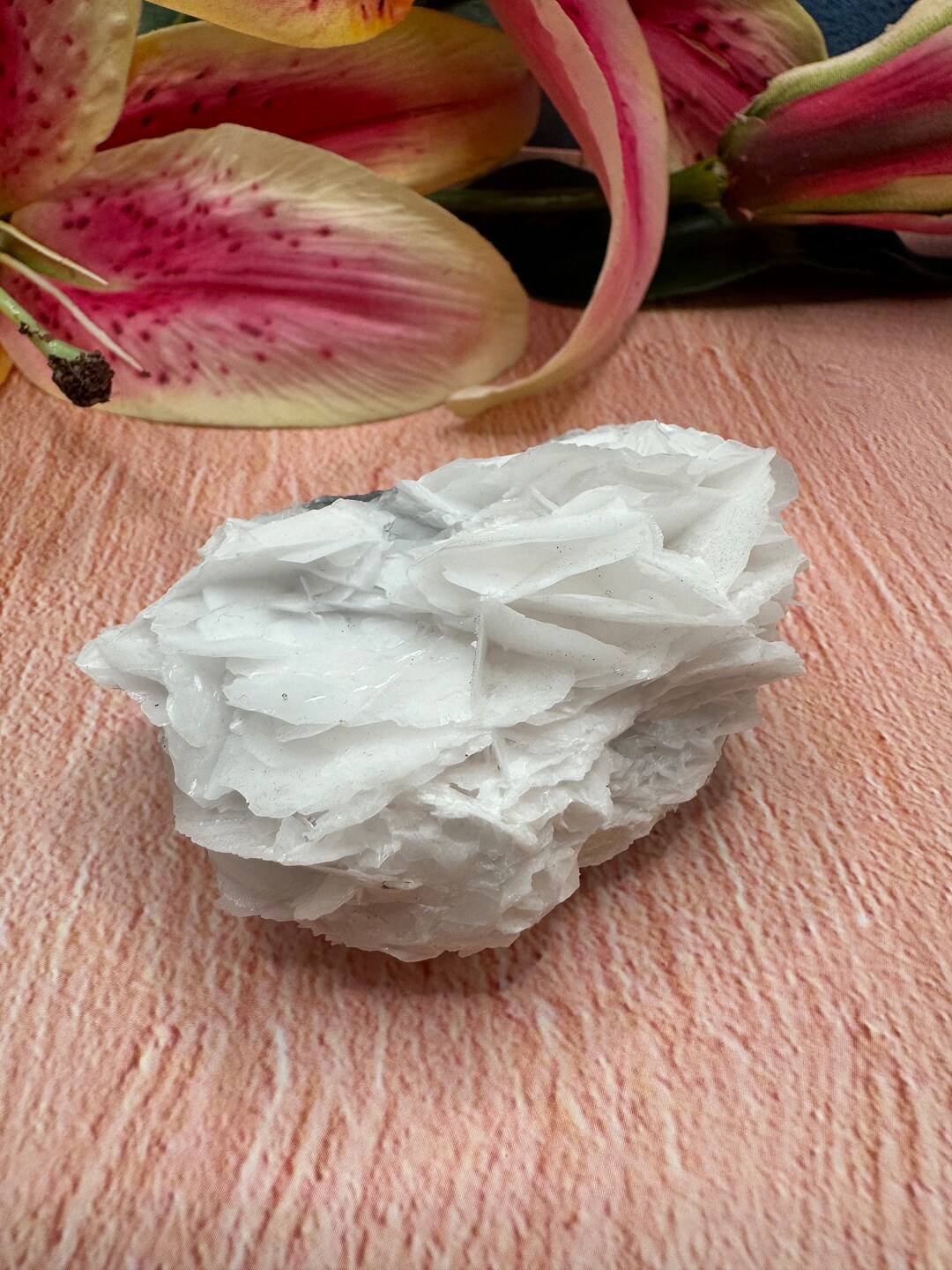 UV Reactive Rose Petal Calcite Crystal Specimen: Angel Wing Calcite - Etsy