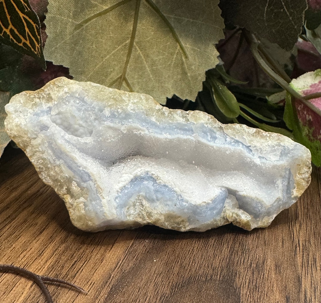 Rough Blue Lace Agate Specimen, Raw Blue Lace Agate Crystals, Blue ...