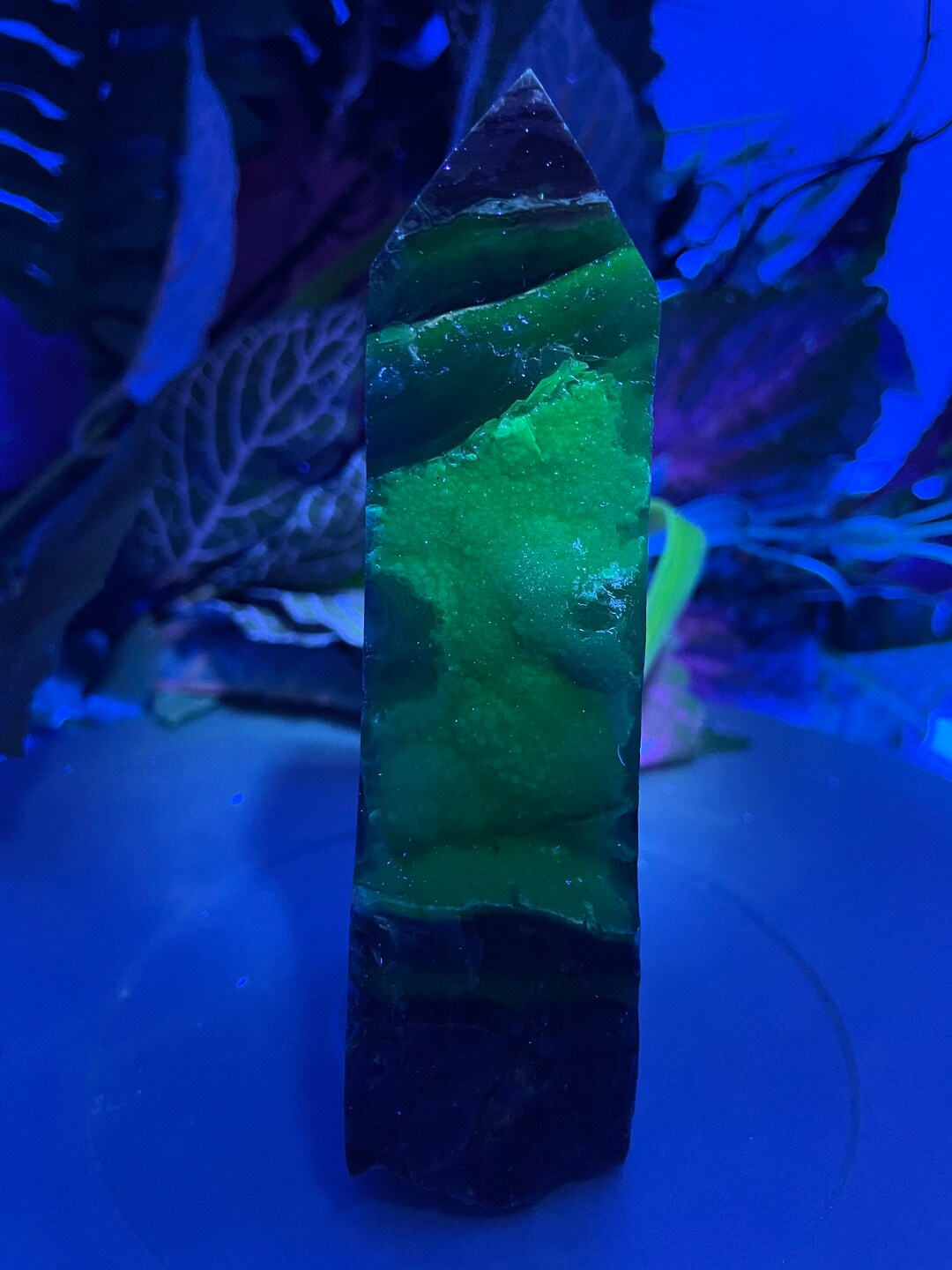 UV Reactive Volcano Agate Druzy Stone, Raw Volcano Agate Crystal ...