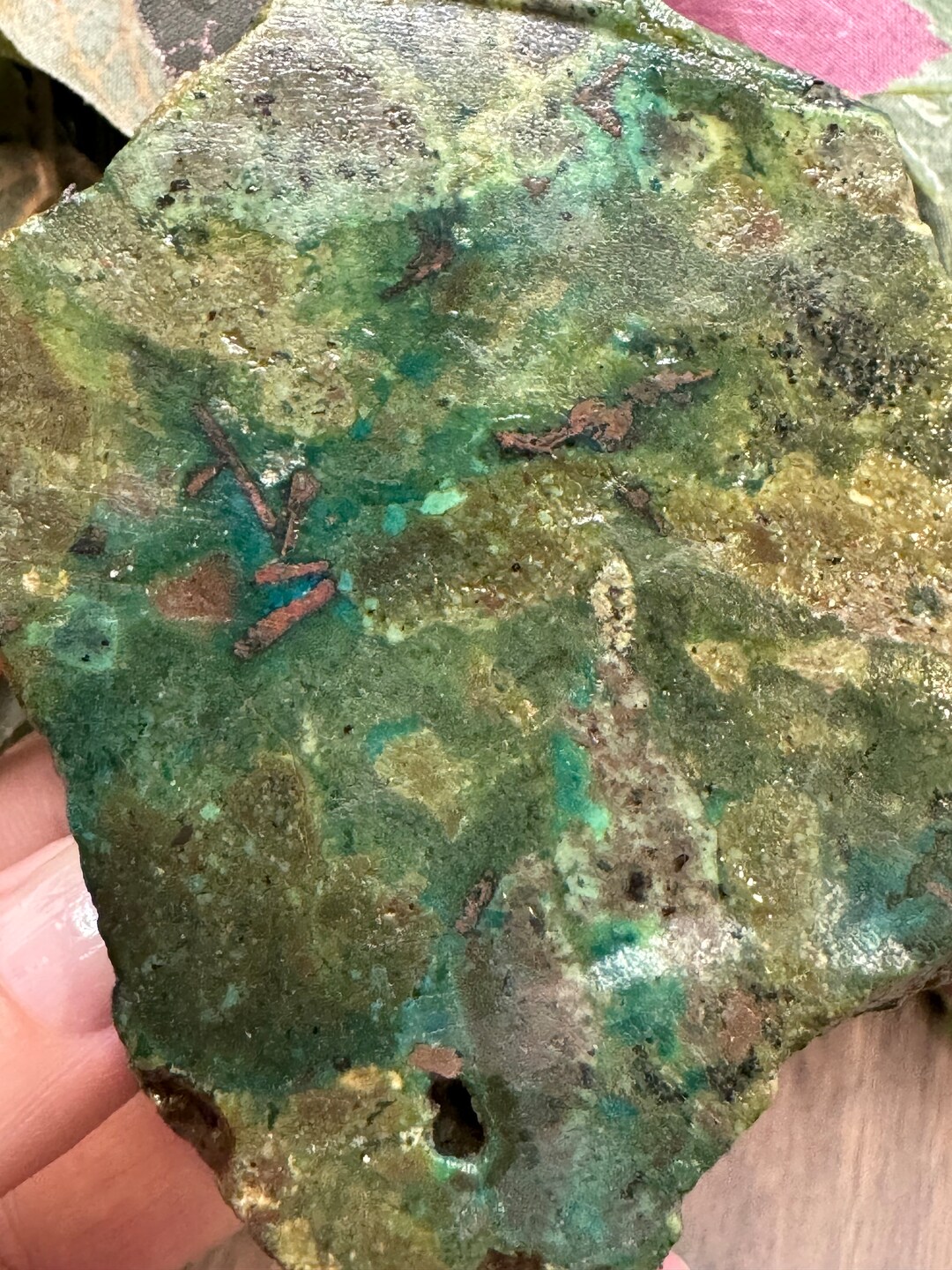 Rough Chrysocolla Specimen With Copper From Indonesia, Unpolished Raw ...
