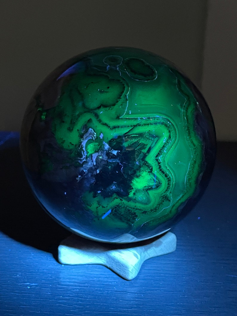 UV Reactive Volcano Agate Sphere Handcarved Volcano Agate - Etsy