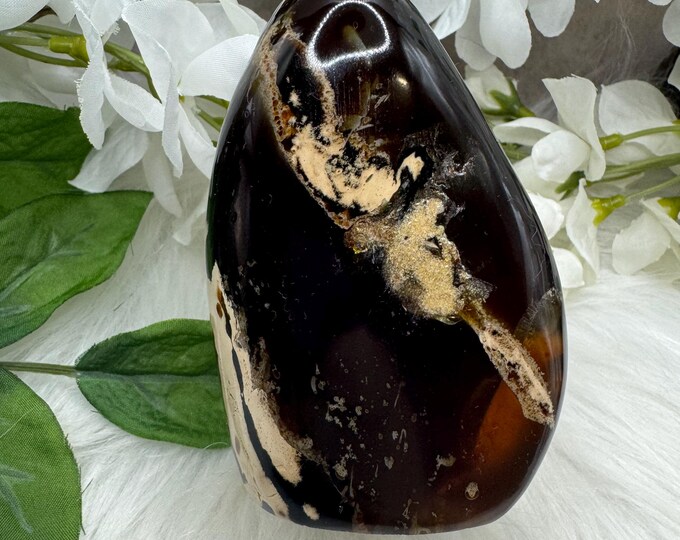 Polished Blue Amber Specimen From Indonesia, Rare Blue Amber, Organic ...