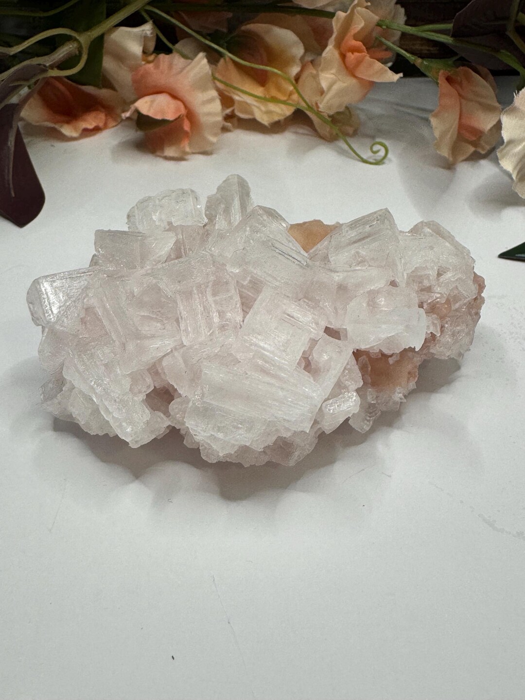 Pink Halite Crystal Specimen , Pink Halite Cluster, Cubic Halite, Gifts ...