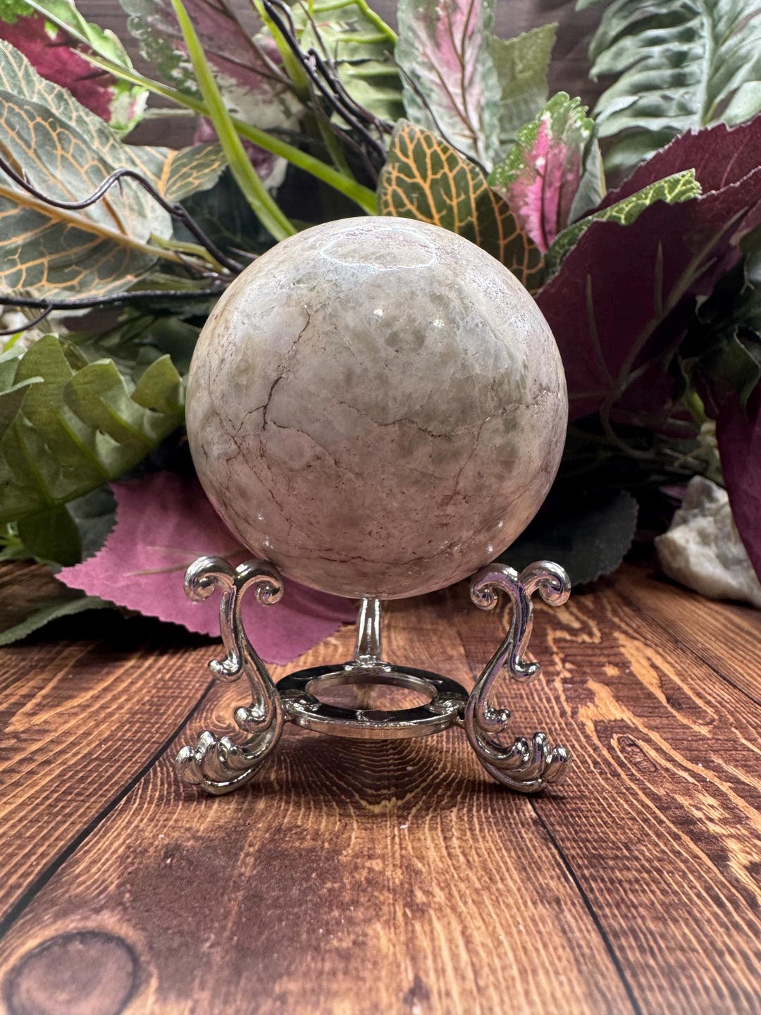 Hackmanite Tenebrescent Crystal Sphere With Stand, Polished Hackmanite ...