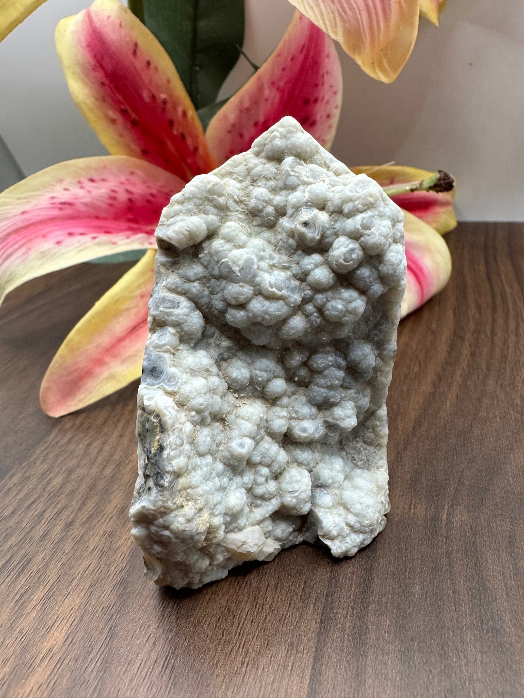 Volcano Agate UV Reactive Chalcedony Crystal Specimen, Partial Polished ...