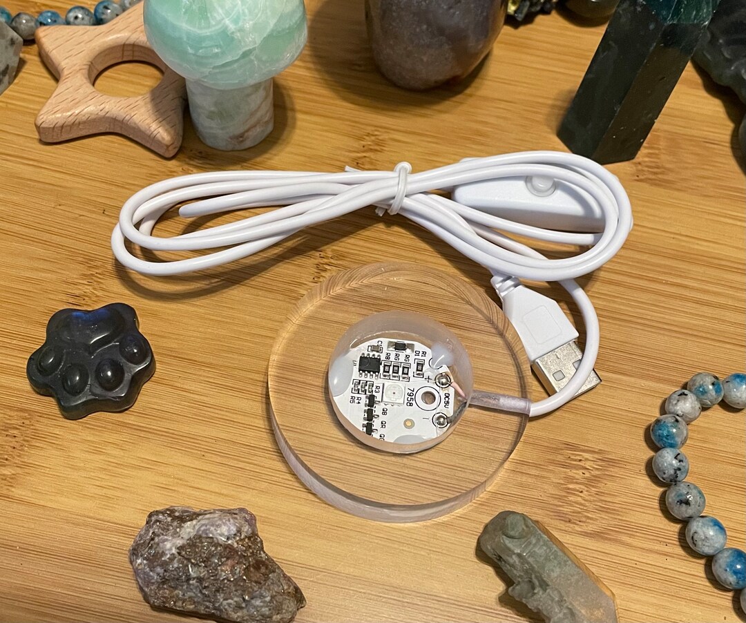 Acrylic Color Changing LED Sphere Holder, Sphere Stand Base, Crystal ...