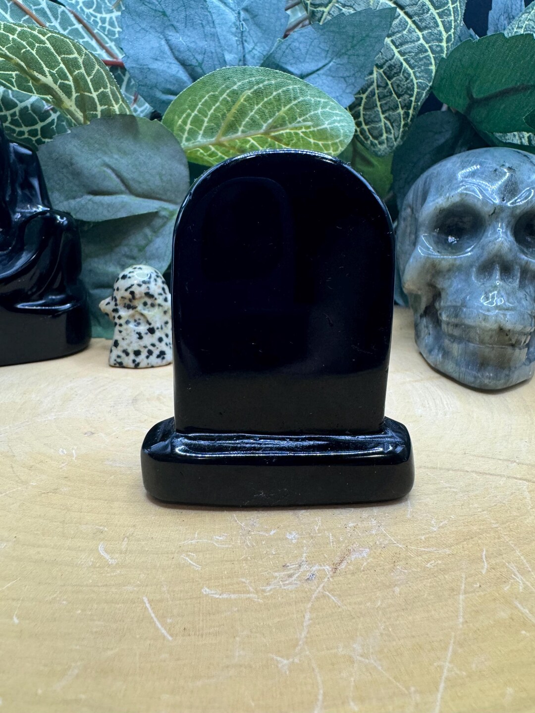 Obsidian Crystal Tombstone: Halloween Headstone Decor - Etsy