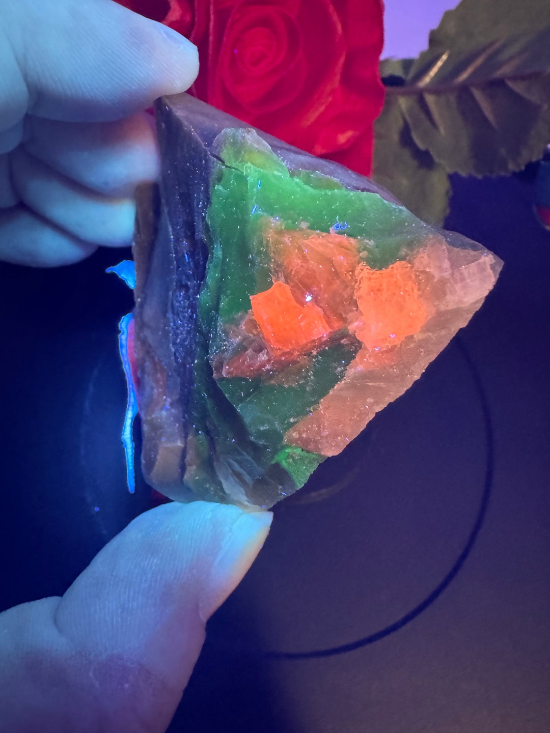 Rare Mangano Calcite With Volcano Agate Specimen, Rough Volcano Agate ...