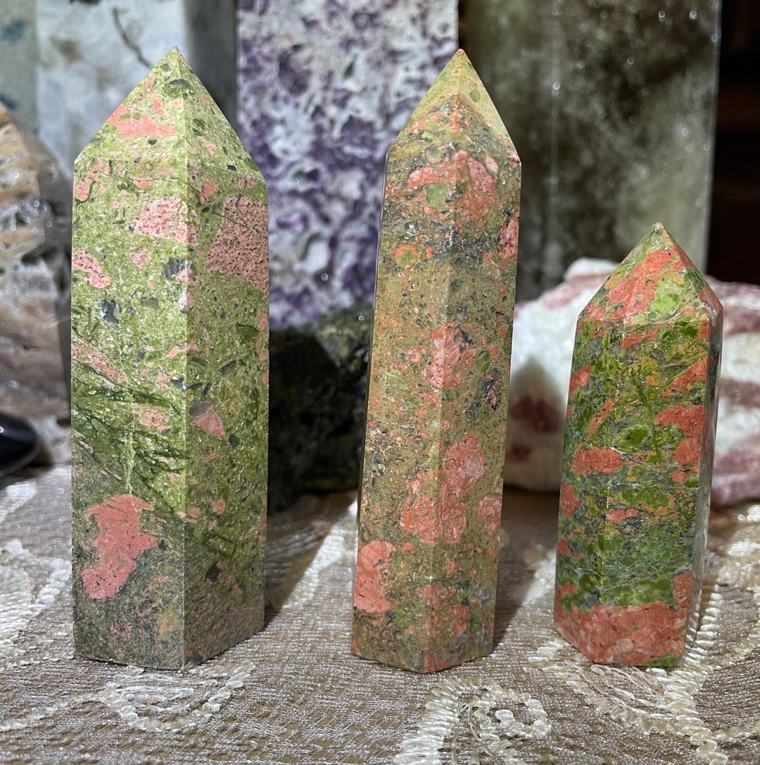 Unikite Crystal Towers, Unikite Jasper Crystals, Metamorphic Stone ...