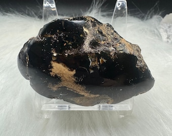 Polished Blue Amber Specimen From Indonesia, Rare Blue Amber, Organic ...