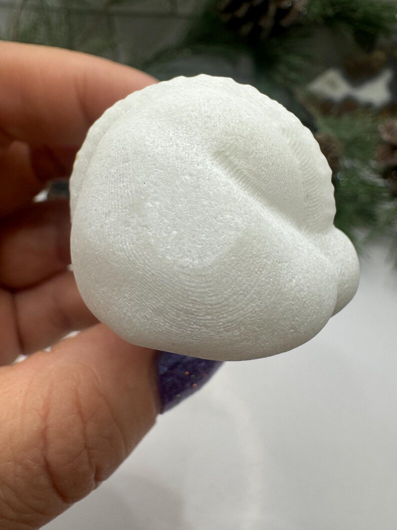 White Marble Snowman Figurine: Hanbai Jade Crystal Decor - Etsy