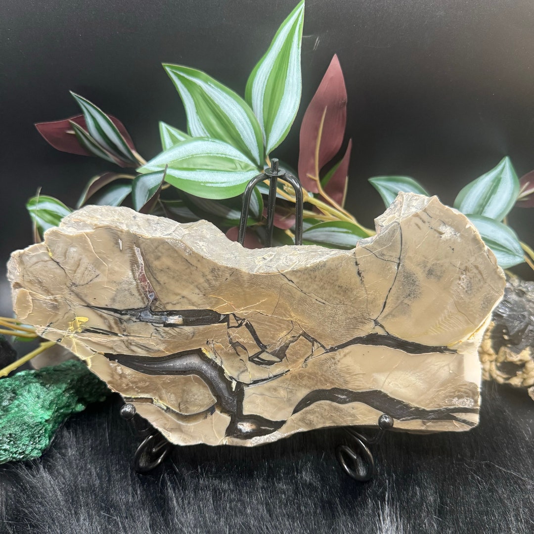 Large UV Reactive Volcano Agate Slab With Stand - Etsy