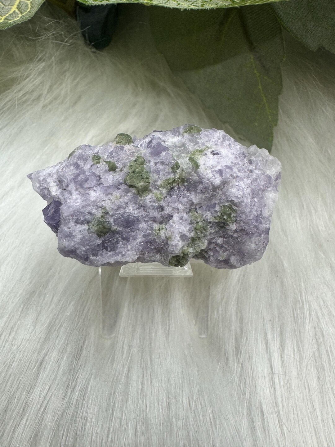 Purple Scapolite With Green Diopside Crystal on Albite Specimen, UV ...