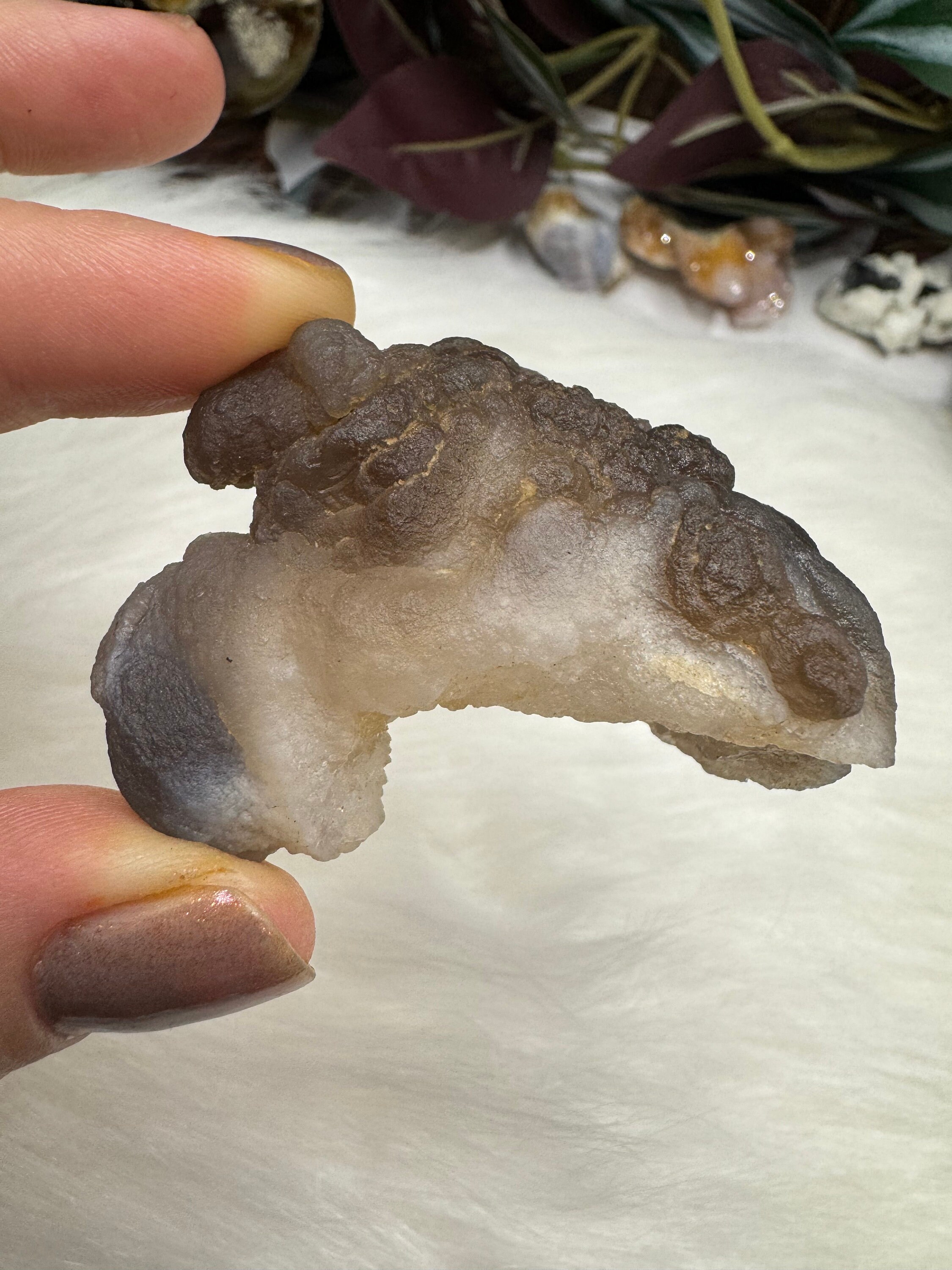 Witches Wart Stone, Unique Moroccan Chalcedony Cluster, Panda Agate ...