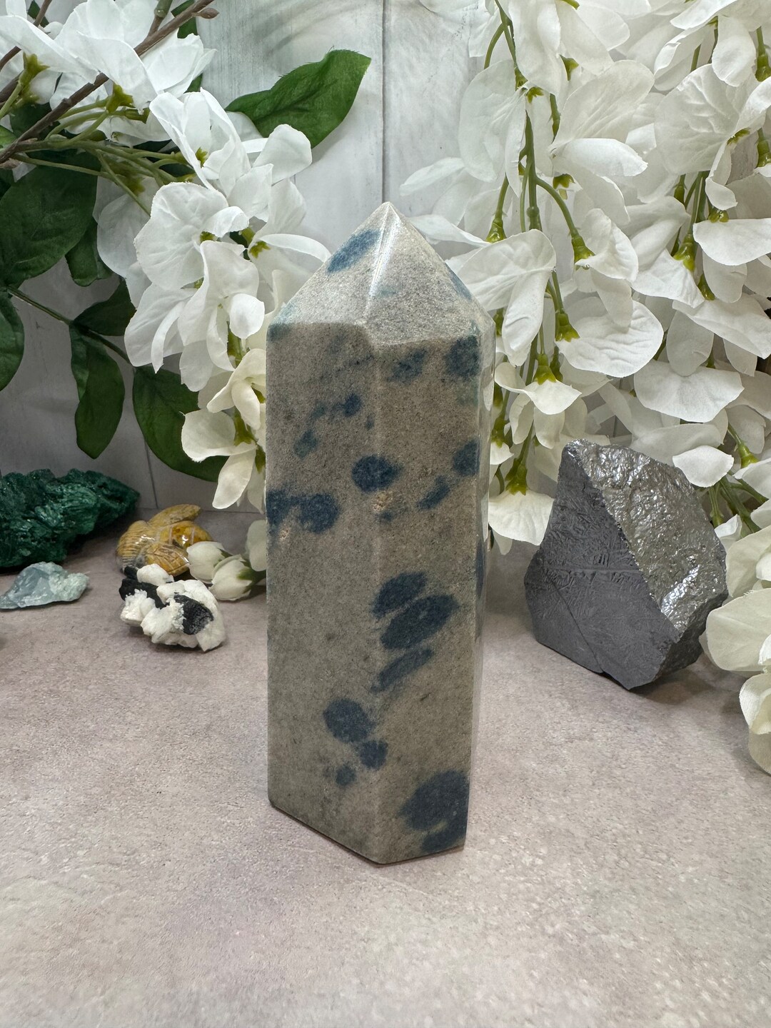 Lazulite in Quartz Crystal Tower, Lazulite Crystal, Gifts - Etsy