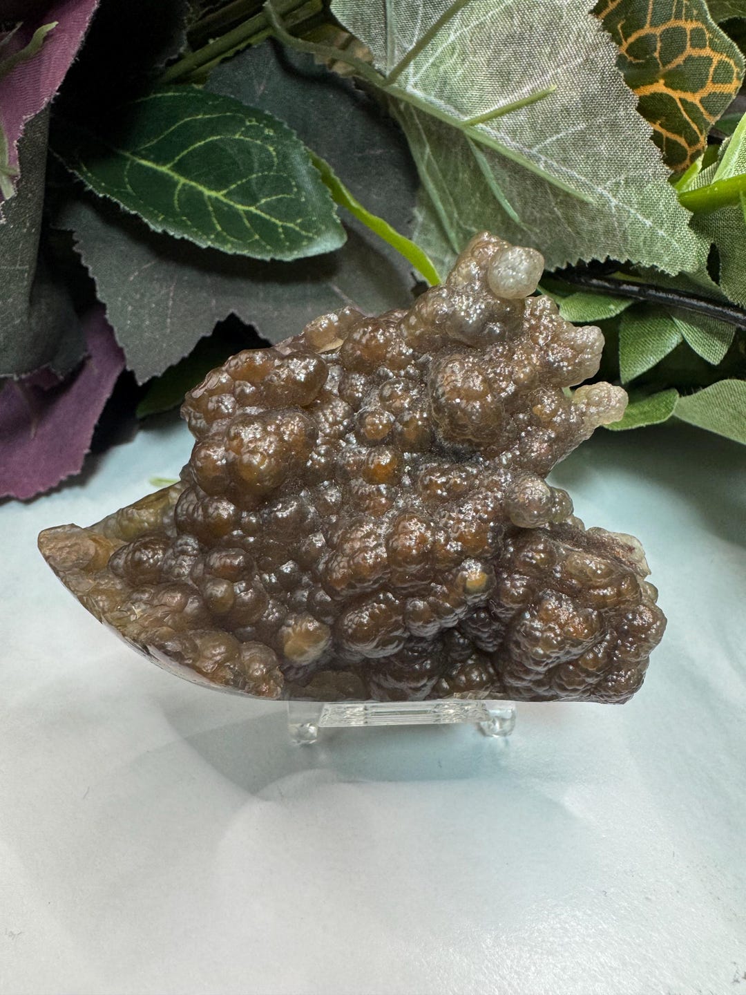 Botryoidal Plume Moss Agate Specimen, Scenic Moss Agate Crystal, Grape ...
