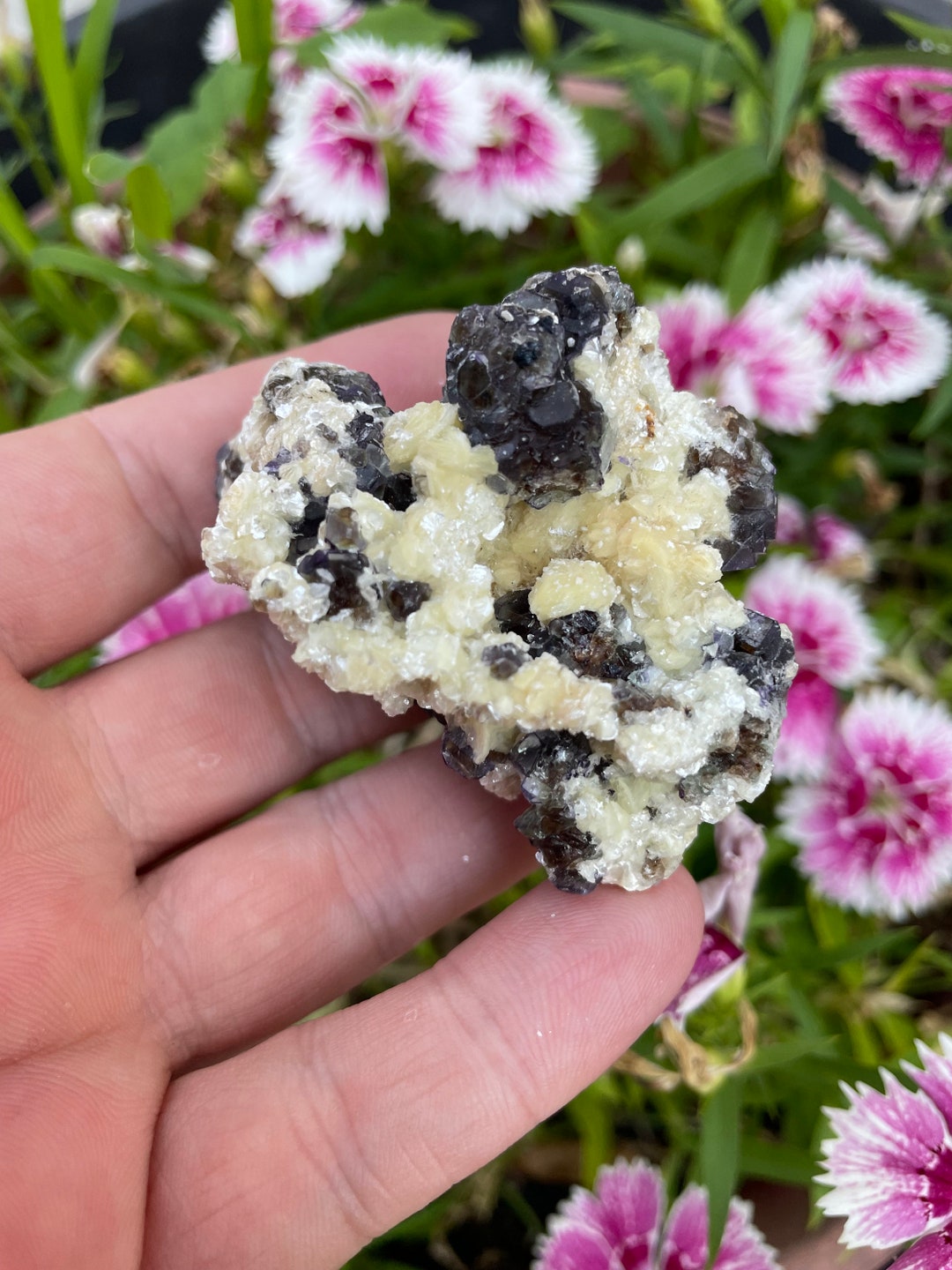 Purple & Green Fluorite With Mica Matrix Fluorite Specimen - Etsy
