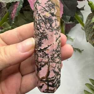 Dentritic Rhodonite Crystal Tower, Rhodonite Point, Rhodonite Crystal ...