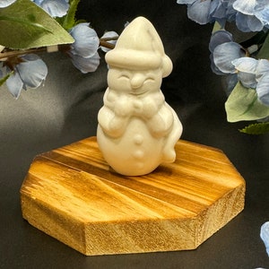 White Marble Snowman Figurine, Christmas Snowman Carving, Gifts ...