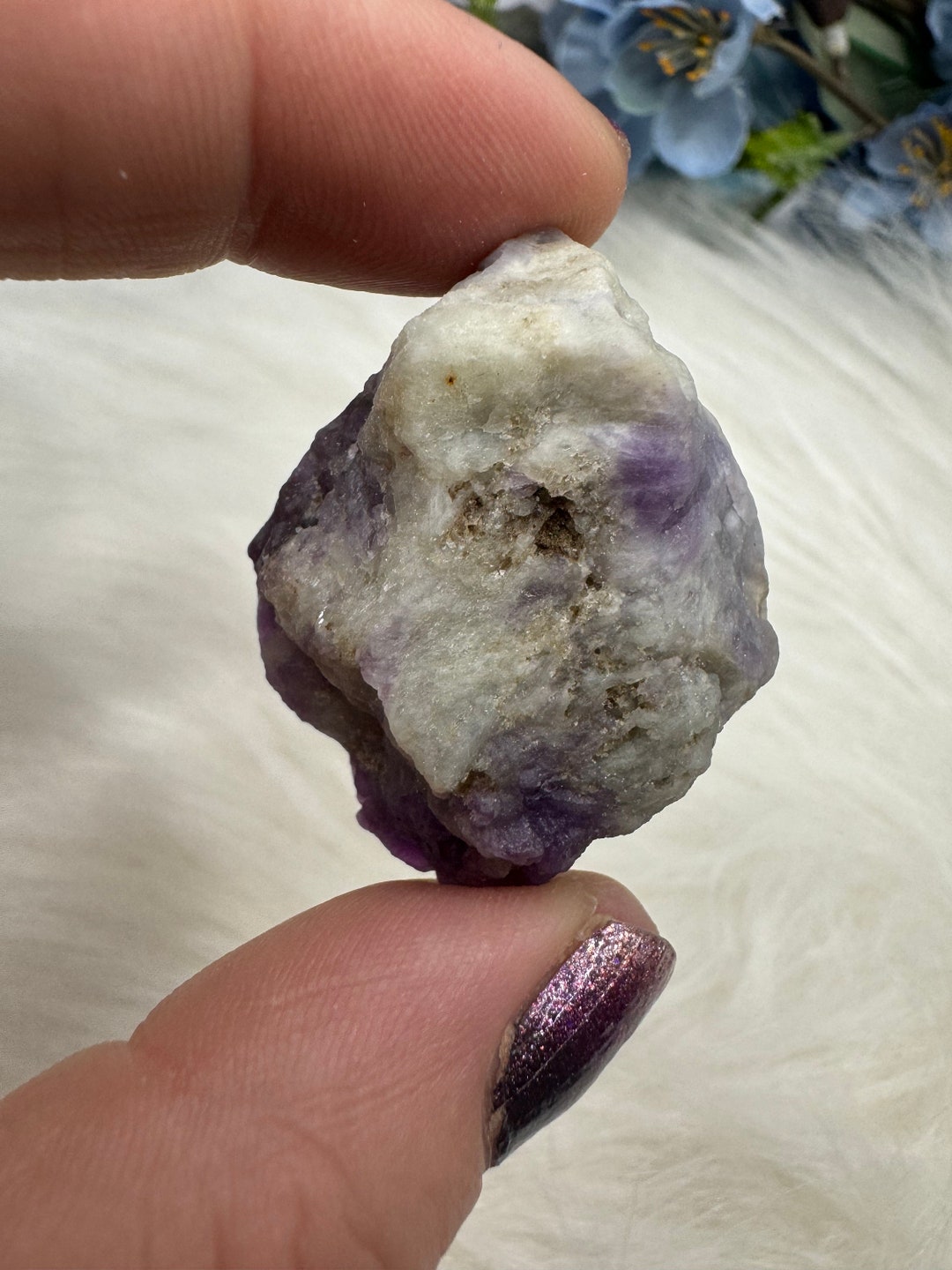 Tenebresent Purple Hackmanite Crystal on Matrix, UV Reactive Hackmanite ...