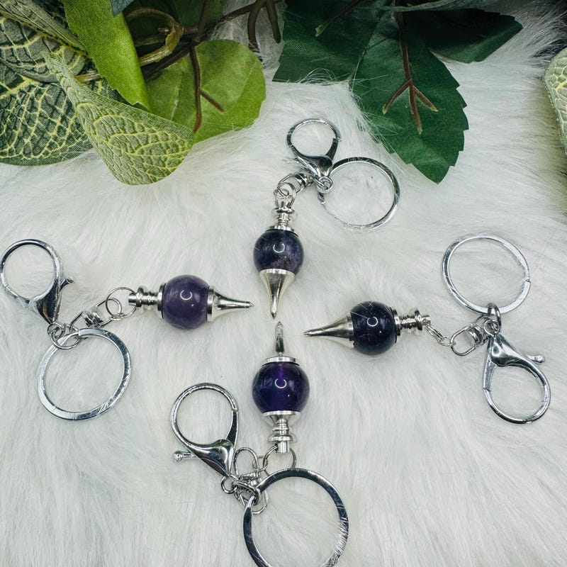 Gemstone Keychain - Etsy