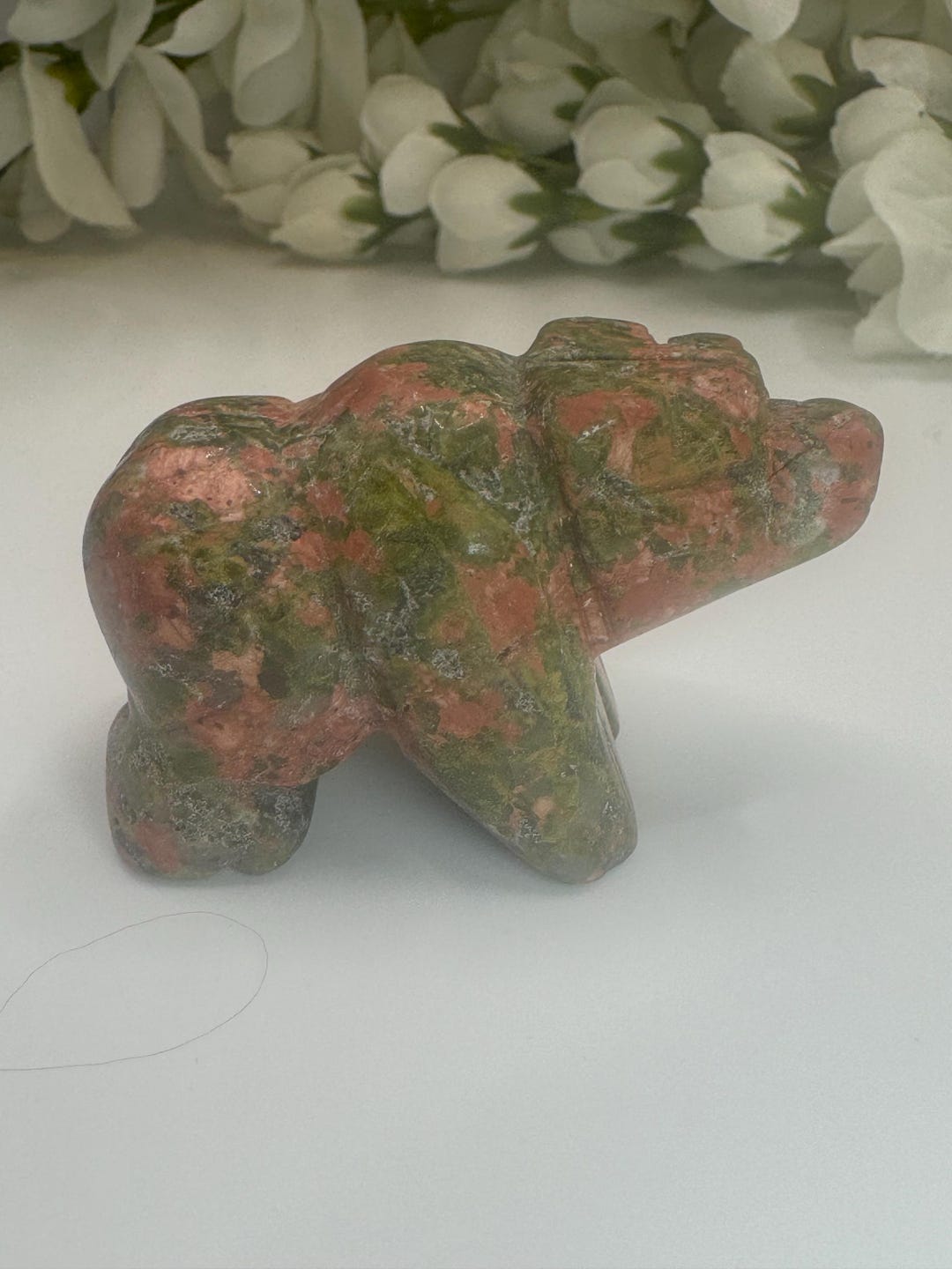 Unakite Bear Figurine, Crystal Animal Carving, Gifts - Etsy