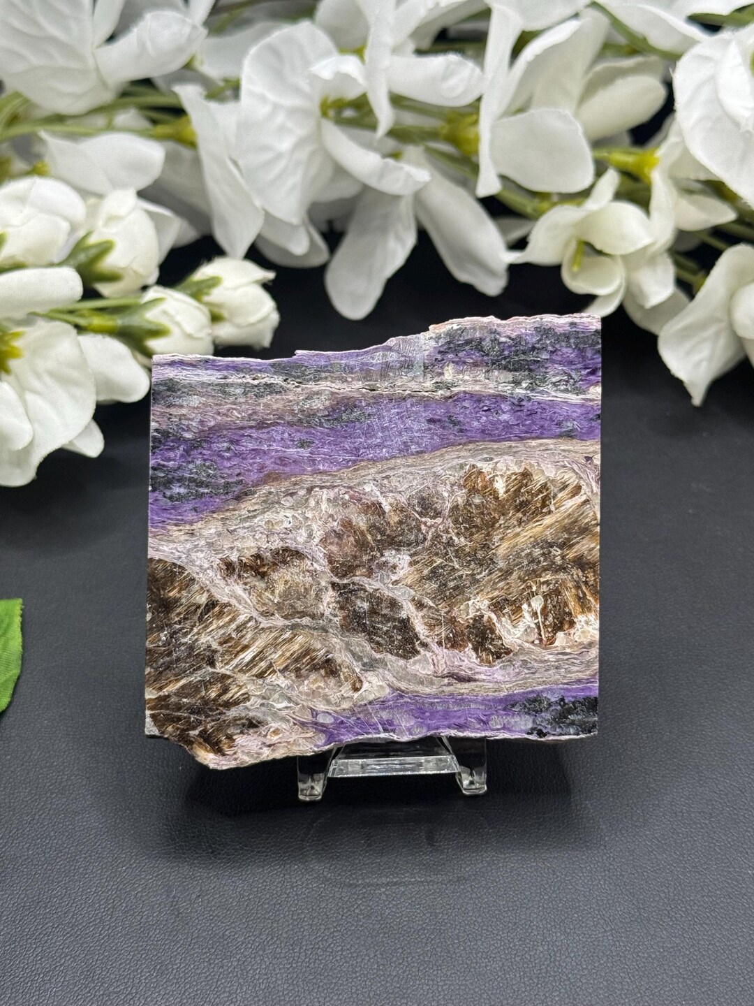 Charoite Slab Semi Polished, Charoite Slice, Lilac Stone, Gifts - Etsy