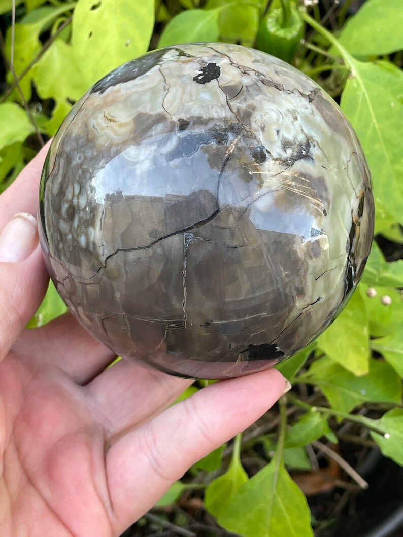 Large UV Reactive Volcano Agate Sphere (86mm) - Etsy