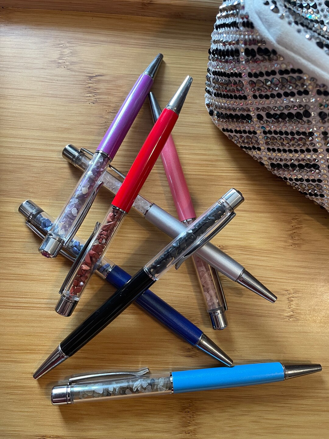 Crystal Chip Pens With Ink Refill, Crystal Pens, Ballpoint Crystal Pens ...