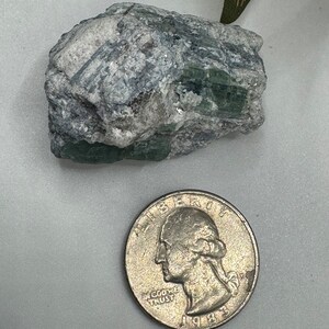 Blue Tourmaline Crystal on Matrix, Raw Tourmaline Specimens, Rough Blue ...