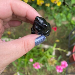 Obsidian Black Cat Crystal Figurine, Halloween Black Cat, Obsidian ...