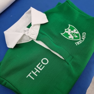 Ireland Clover Embroidery Retro Rugby Shirt | Babies to 13 Years ...