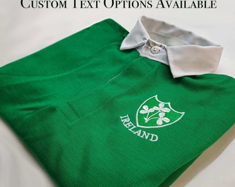 Personalised Rugby Shirt Ireland, Custom Gift Print - Etsy UK